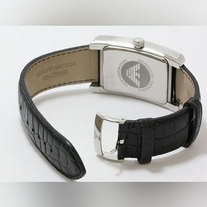 Emporio Armani | Accessories | Emporio Armani Ar43 Black Dial Leather ...